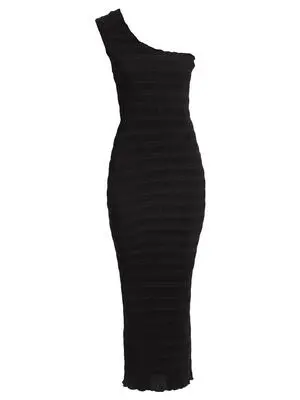 L'IDEE Gigi Satin One-shoulder Midi-dress