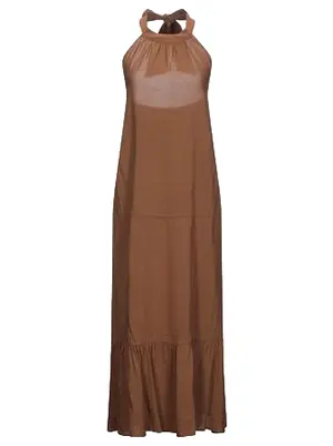 PEPITA Midi Dress Viscose Linen Brown