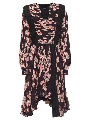 Isabel Marant ISABEL MARANT Crepe Floral-Print Midi Dress Deep Purple