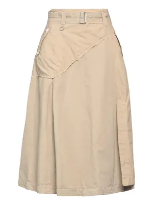 High HIGH Flared Midi Skirt Khaki