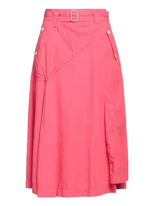 High HIGH Flared Midi Skirt Red