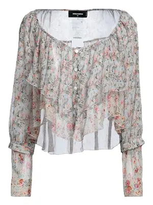 Dsquared2 Silk Floral-print Shirt - Blue