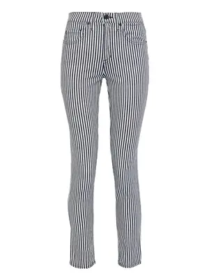 NILI LOTAN Striped Denim Jeans - Blue