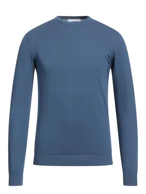 Alpha Studio Cotton Knit Sweater Blue