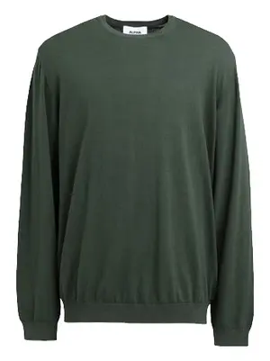 Alpha Studio Cotton Knit Sweater Green