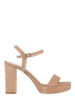 BALDININI Sandals With Block Heel Beige