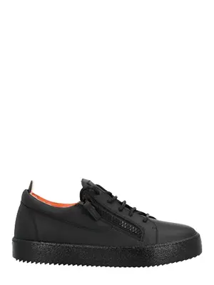 GIUSEPPE ZANOTTI Soft Leather Low-top Sneakers - Black