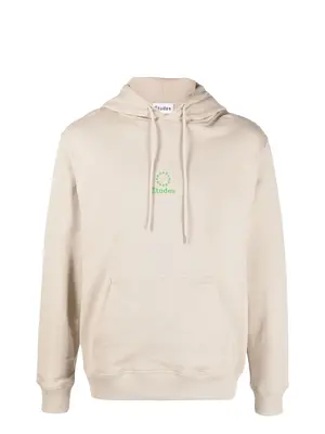 ÉTUDES STUDIO Logo-embroidered Organic Cotton Hoodie - Neutrals