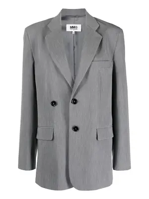 MAISON MARGIELA Boxy Single-breasted Blazer - Grey