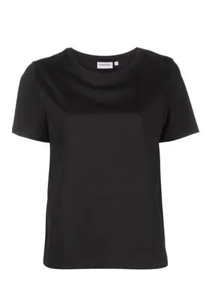 Calvin Klein Round-neck Short-sleeved T-shirt - Black
