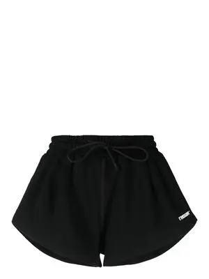 MSGM Logo Patch Track Shorts - Black