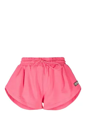 MSGM Logo-patch Track Shorts - Pink