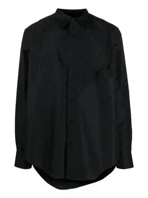 GMBH Hammer-jacquard Button-up Shirt - Black