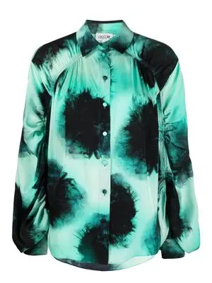 DEL CORE Abstract-print Shirt - Green
