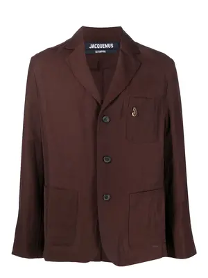 Jacquemus Notched Lapels Single-breasted Jacket - Brown