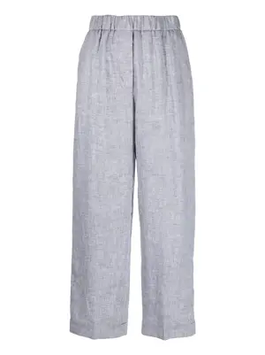 Peserico Wide-leg Cropped Trousers - Grey