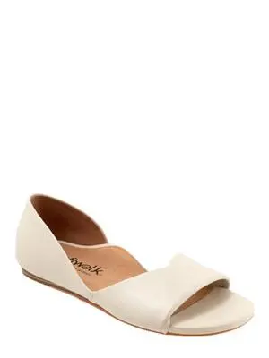 Softwalk SoftWalk® Cypress Open Toe Flat Ivory