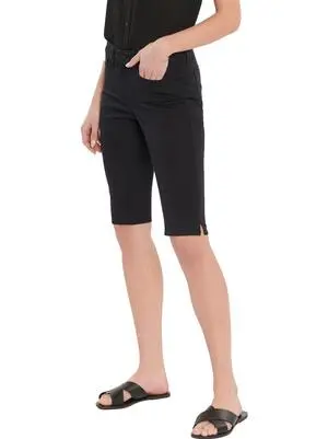 NYDJ Side Slit Capri Bike Shorts - Black