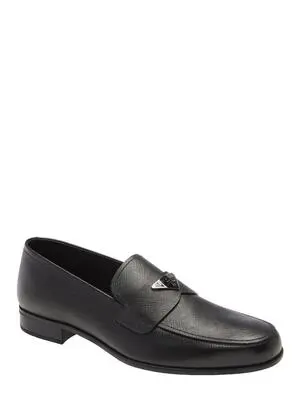 Prada Triangle Logo Loafer - Black