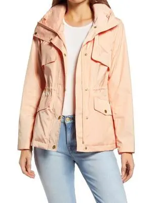 Cole Haan Water Repellent Hooded Parka - Apricot