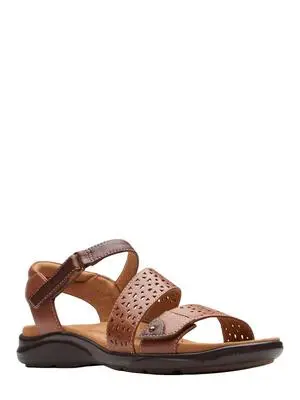 Clarks Kitly Way Sandal - Tan Leather