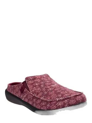 REVITALIGN Siesta Canvas Slip-on Shoe - Red Plum Floral