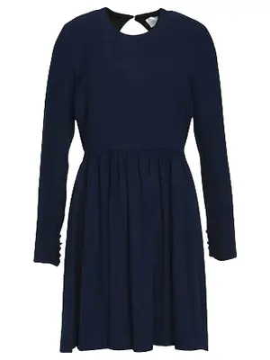 Victoria Beckham Crepe Mini Dress - Blue