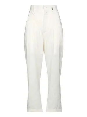 High Tapered Leg Pants - White