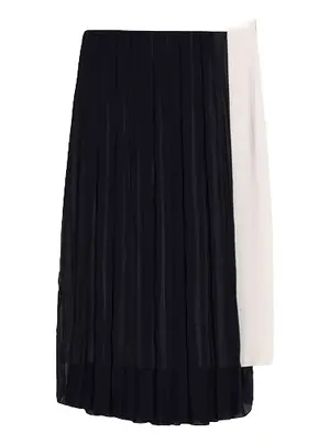 SEMICOUTURE Pleated Midi Skirt - Blue