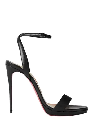CHRISTIAN LOUBOUTIN Loubi Queen 120 Leather Sandals - Black