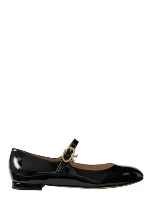 GIANVITO ROSSI Mary Jane Flats - Black
