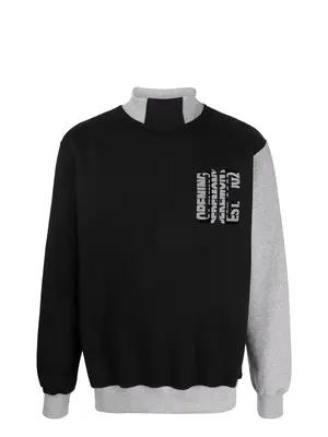 Opening Ceremony Logo-print Colour-block Sweatshirt - Black