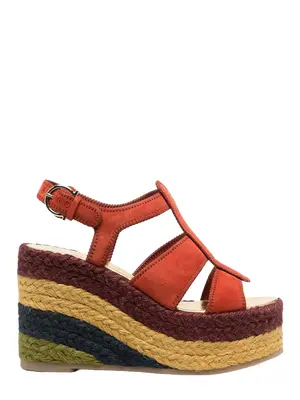 FERRAGAMO High Wedge-heel Espadrilles - Orange