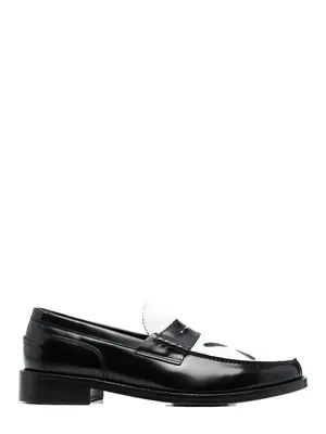 STEFAN COOKE Slashed Leather Loafers - Black