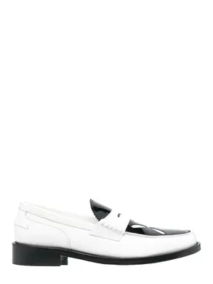 STEFAN COOKE Slashed Leather Loafers - Black