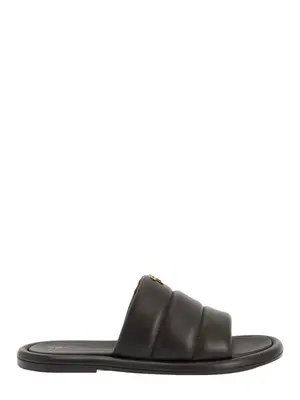 GIUSEPPE ZANOTTI Harmande Quilted Leather Slides - Black