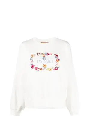 TWINSET Logo-embroidered Sweatshirt - White