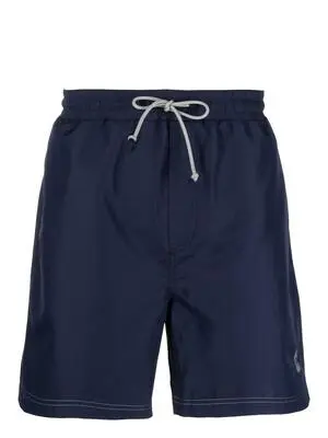 Brunello Cucinelli Logo-embroidered Swim Shorts - Blue