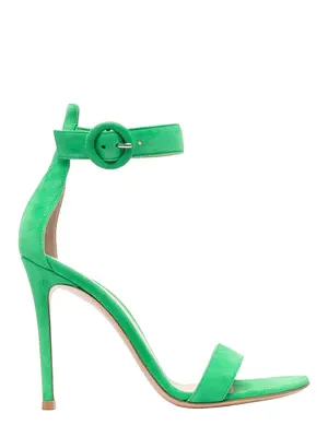 GIANVITO ROSSI Gianvito Rossi Portofino 105mm Suede Sandals Green