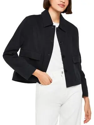 Whistles Utility Jacket - Washed Black