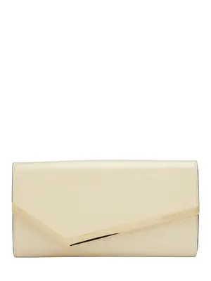 JIMMY CHOO Emmie Flap Clutch - Latte/light Gold