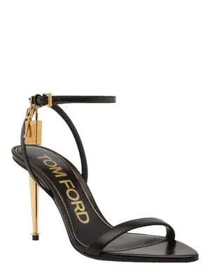 TOM FORD Padlock Pointy Toe Sandals - Black