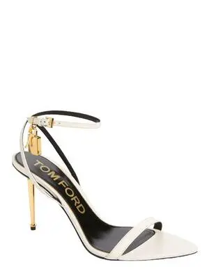 TOM FORD Padlock Pointy Toe Sandals - Chalk