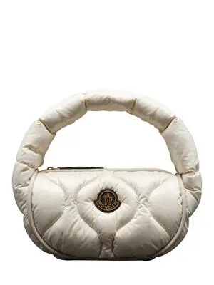 Moncler Delilah Quilted Nylon Hobo Bag - White