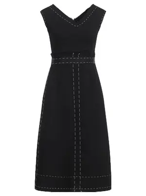 Dolce & Gabbana Midi Flared Dress - Black