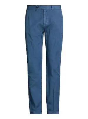 Massimo Alba Cotton And Linen Chino Trousers - Blue