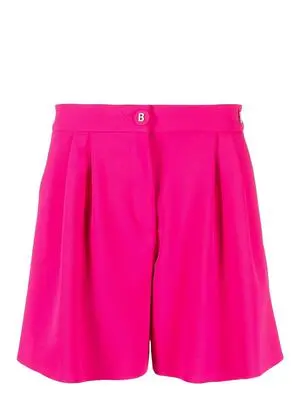 BLUGIRL Box-pleated Wide Leg Shorts - Pink
