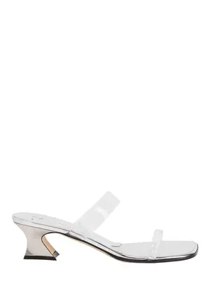 GIUSEPPE ZANOTTI 45mm Mid-block Heel Sandals - Silver