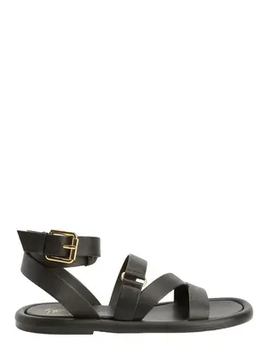 GIUSEPPE ZANOTTI Aymon Buckled Suede Sandals - Black
