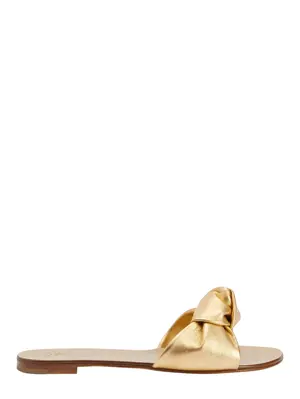 GIUSEPPE ZANOTTI Aycha Knot Flat Sandals - Gold